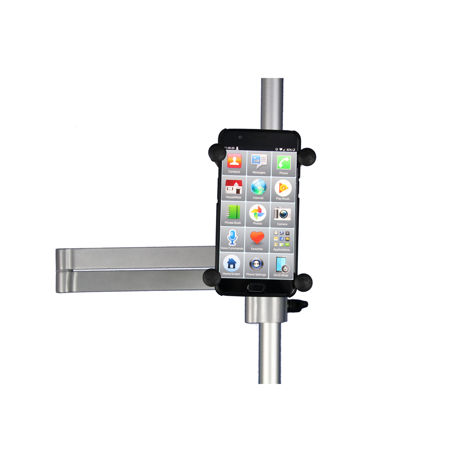Floor Stand with Glass Base | Adjustable Device Mount